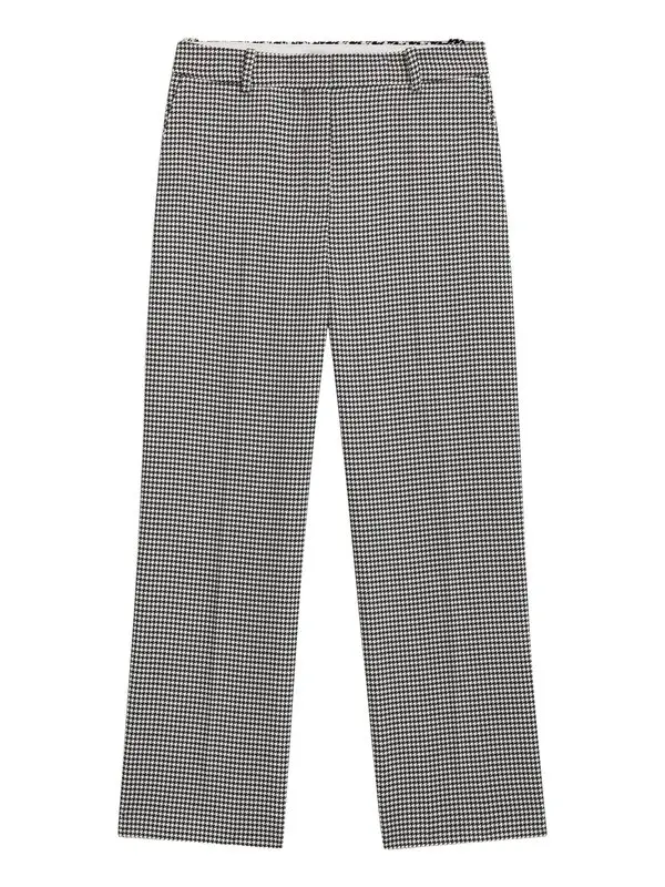 Hugo Houndstooth Straight-leg Trousers - Patterned