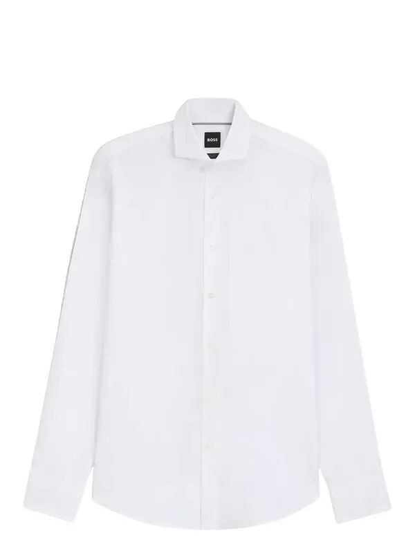 BOSS Regular-fit Stretch-twill Dress Shirt - White