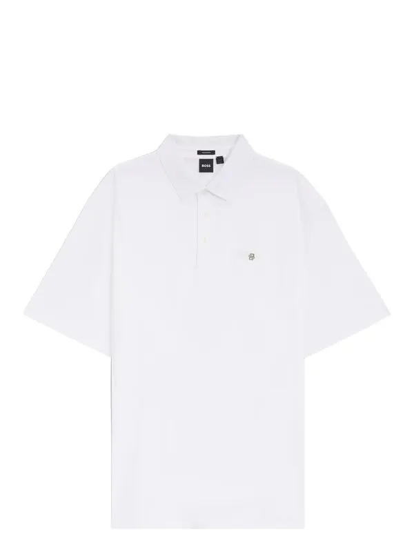 BOSS Regular-fit Polo Shirt In Mercerized Interlock Cotton - White