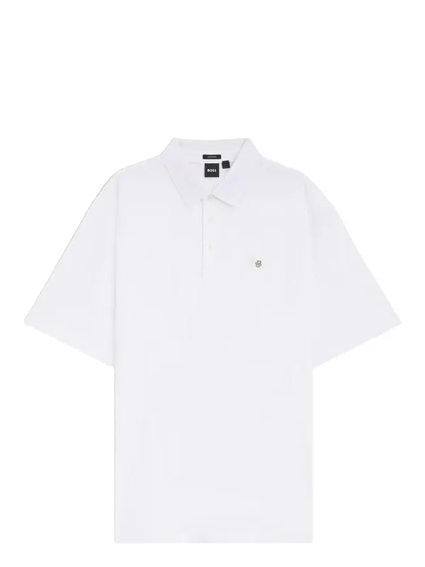 BOSS Regular-fit Polo Shirt In Mercerized Interlock Cotton - White