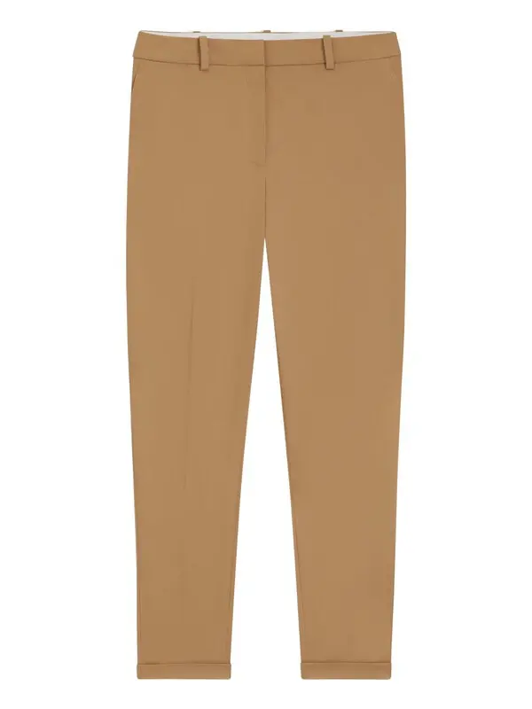BOSS Regular-fit Trousers In Stretch-cotton Twill - Beige