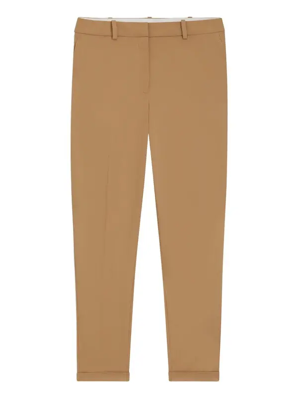 BOSS Regular-fit Trousers In Stretch-cotton Twill - Beige