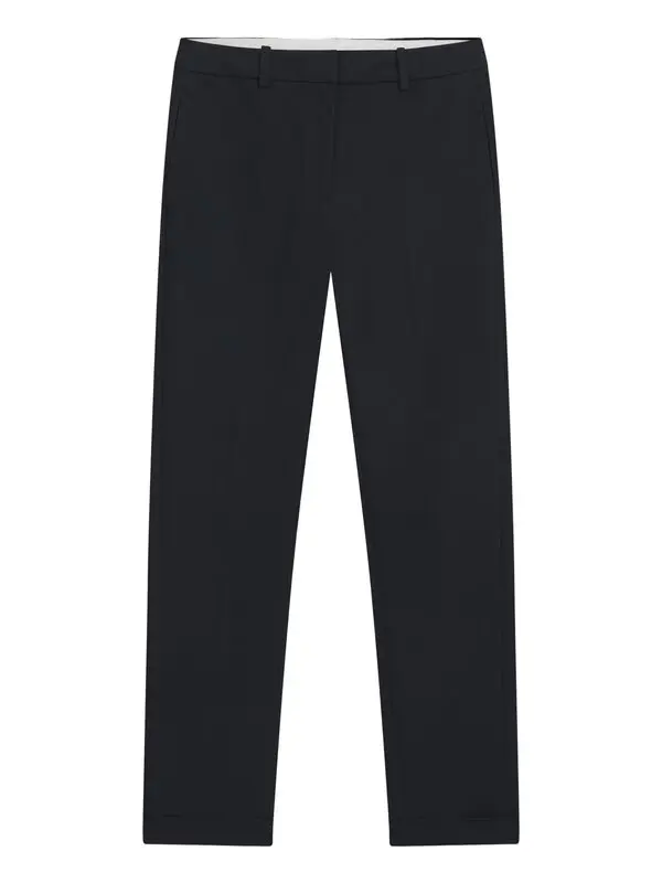 BOSS Regular-fit Trousers In Stretch-cotton Twill - Dark Blue