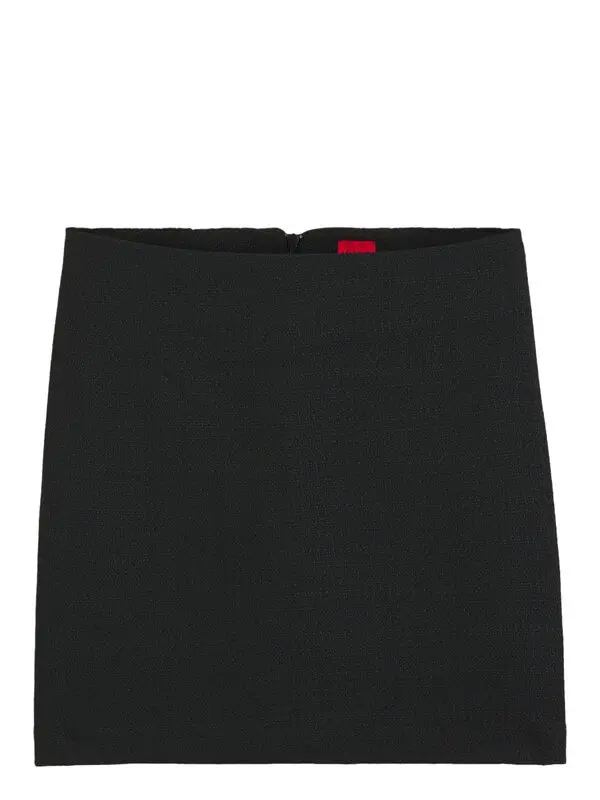 Hugo Mini Skirt In Bouclé Fabric - Black