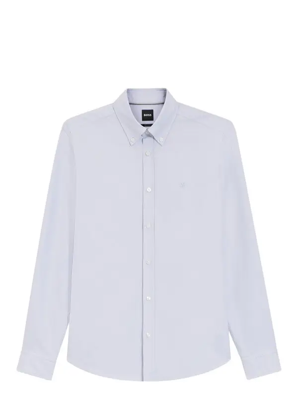 BOSS Regular-fit Shirt In Oxford Cotton - Light Purple