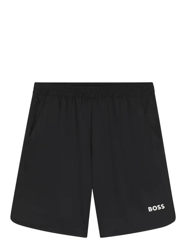 BOSS Active Stretch Straight Fit Shorts - Black