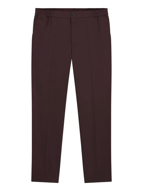 Hugo Slim-fit Trousers In Wool-blend Poplin - Light Brown