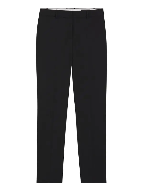 BOSS Regular-fit Virgin Wool Trousers - Black