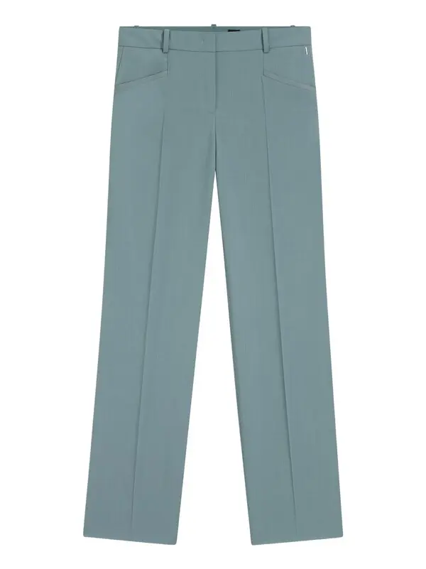 BOSS Regular-fit Virgin Wool Trousers - Blue