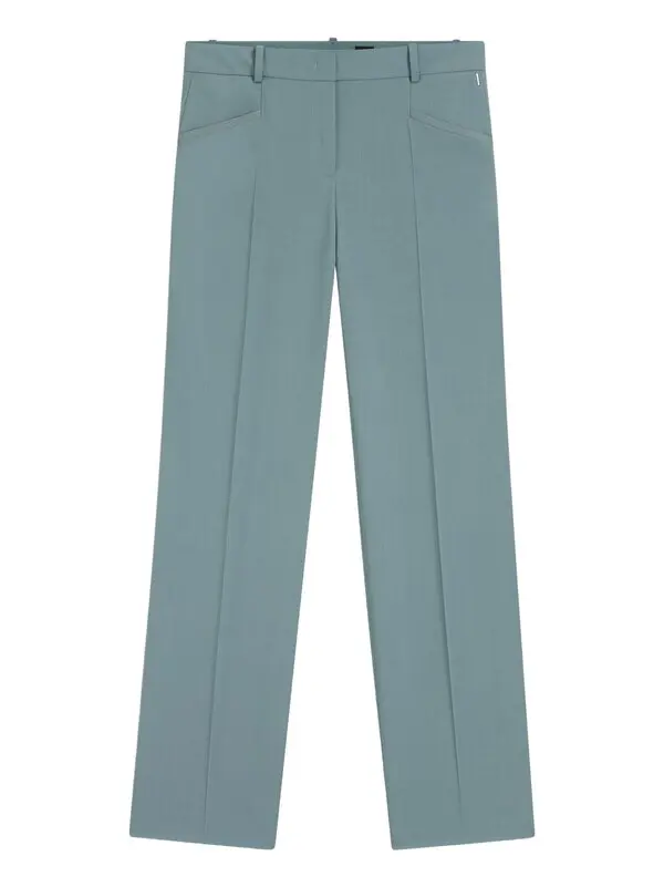 BOSS Regular-fit Virgin Wool Trousers - Blue