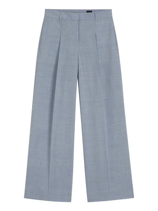 BOSS Regular-fit Virgin Wool Trousers - Light Blue