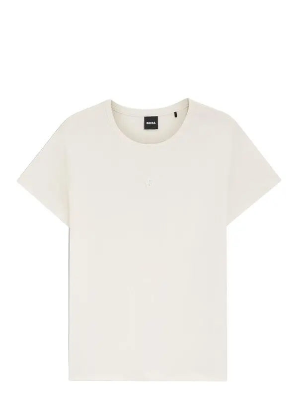 BOSS Mercerised-cotton Regular-fit T-shirt - White