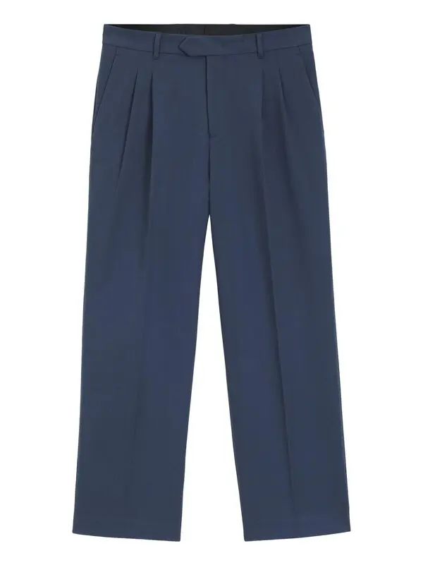 BOSS Tapered-fit Stretch-cotton Twill Trousers - Light Blue