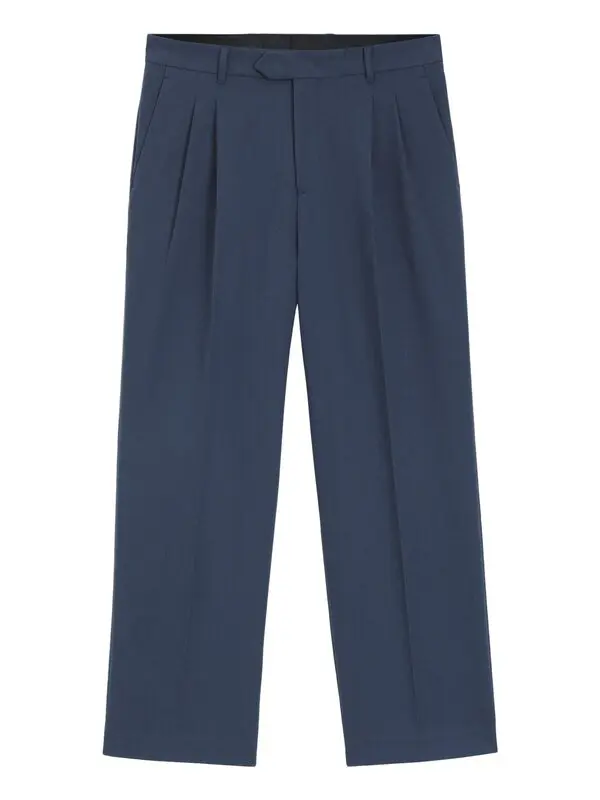 BOSS Tapered-fit Stretch-cotton Twill Trousers - Light Blue