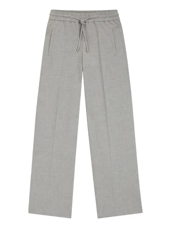 BOSS Oversized-fit Trousers In Stretch Twill - Patterned
