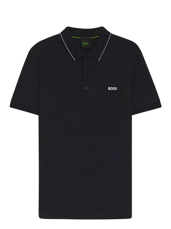 BOSS Tonal-logo Slim-fit Polo Shirt In Cotton Piqu - Dark Blue