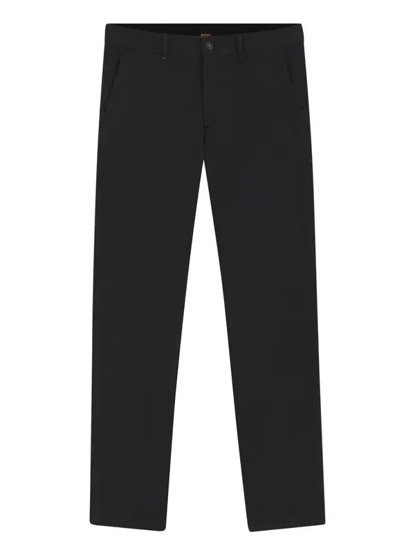 BOSS Slim-fit Pants In Overdyed Stretch Satin - Black