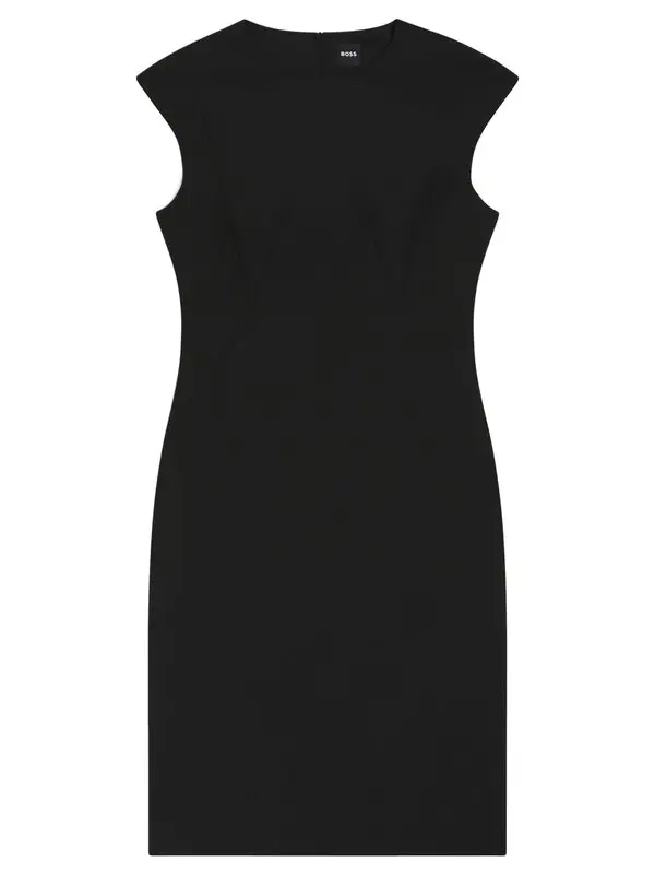 BOSS Virgin-wool Sheath Dress - Black