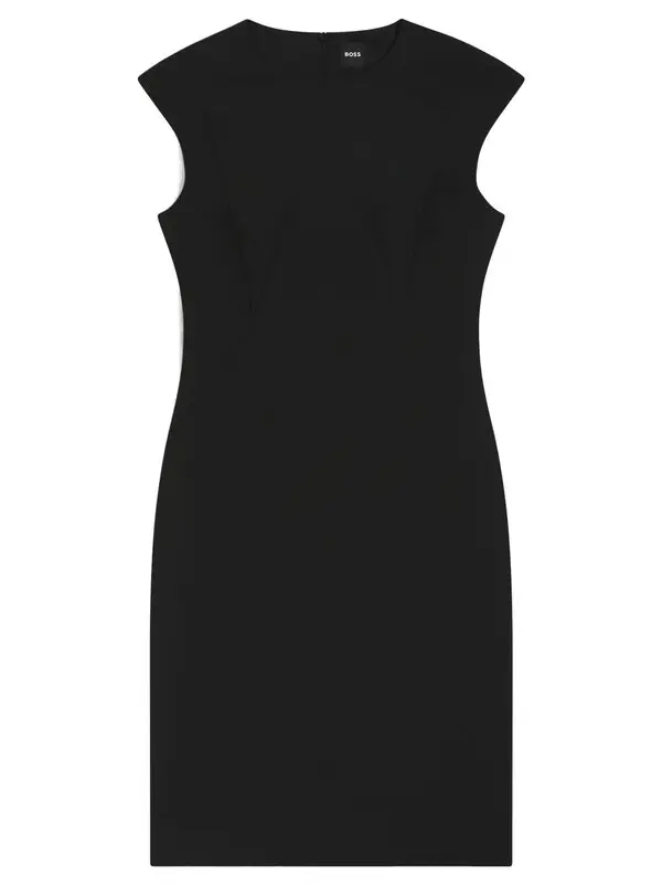 BOSS Virgin-wool Sheath Dress - Black