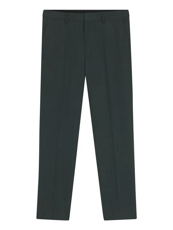 BOSS Patterned Slim-fit Trousers - Light Green