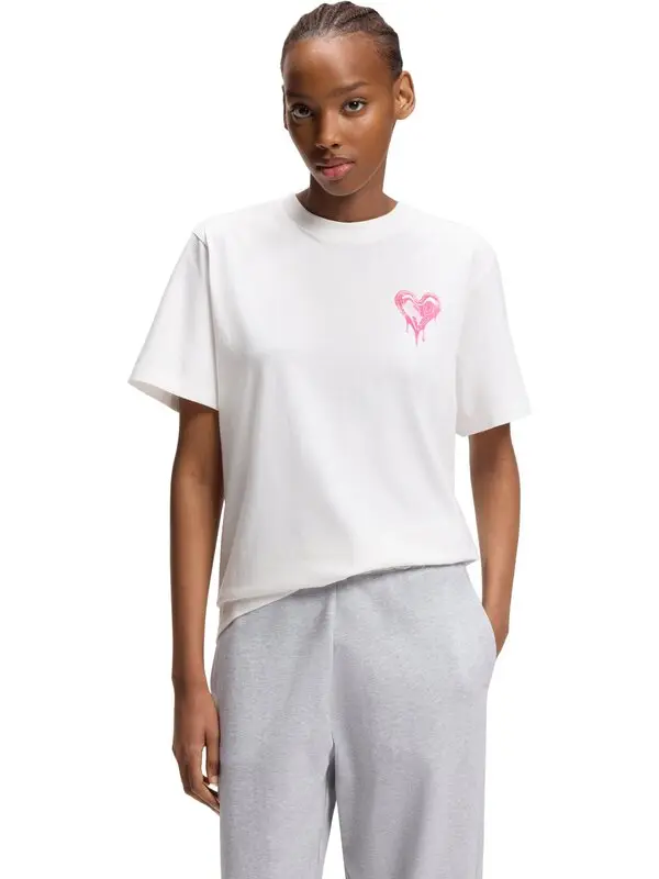 Hugo Heart-artwork T-shirt - White