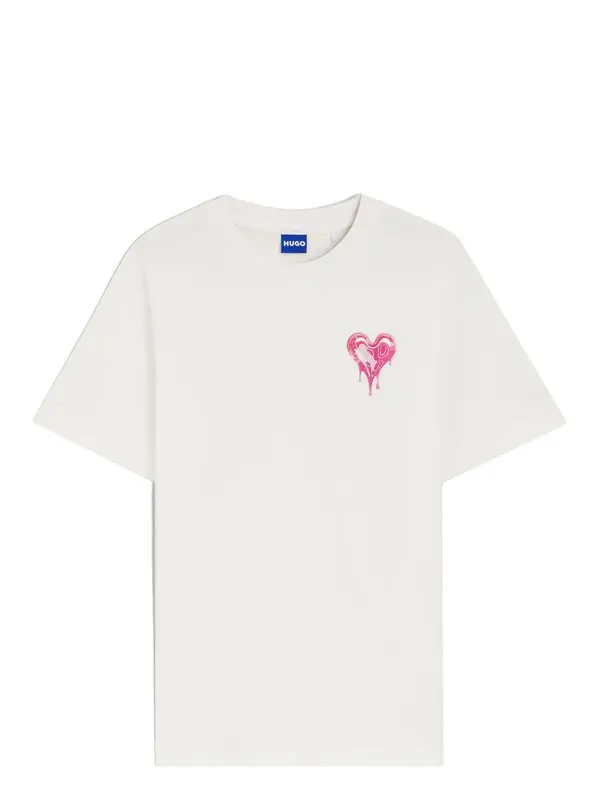 Hugo Heart-artwork T-shirt - White