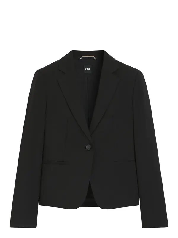 BOSS Regular-fit Virgin Wool Jacket - Black