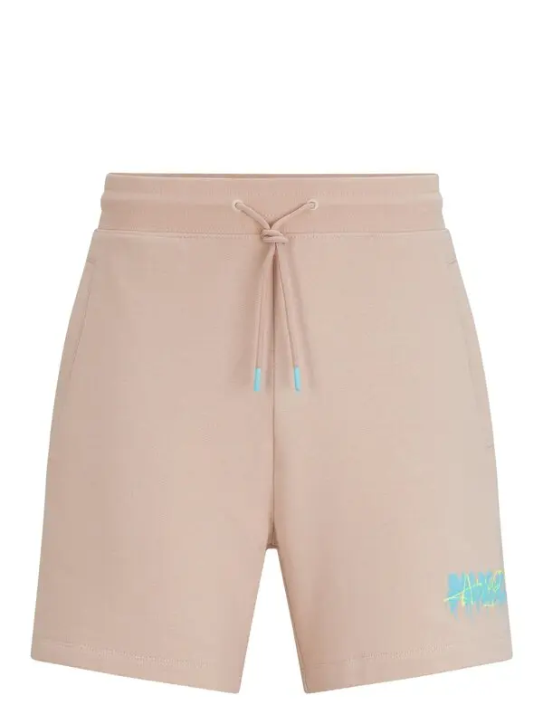 Hugo Cotton-terry Relaxed Shorts - Light Pink