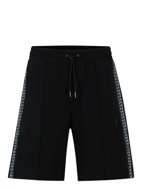 Hugo Relaxed-fit Shorts With Logo - Black