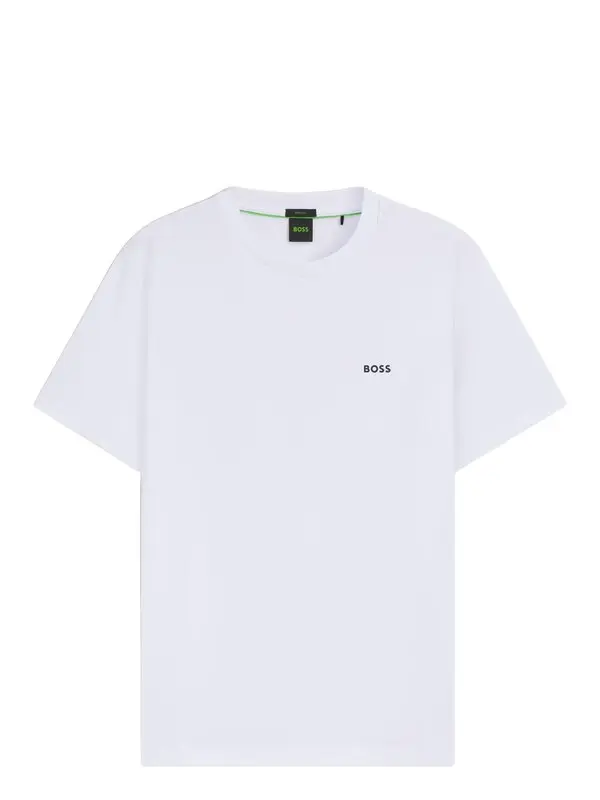 BOSS Stretch-cotton T-shirt With Logo Detail - White