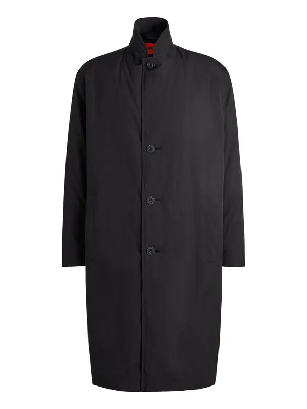 Hugo Relaxed Fit Car Coat - Black