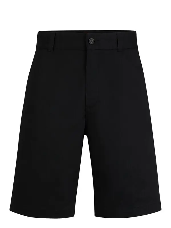 Hugo Regular-fit Slim-leg Shorts - Black