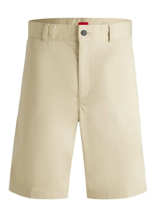 Hugo Regular-fit Slim-leg Shorts - Light Beige