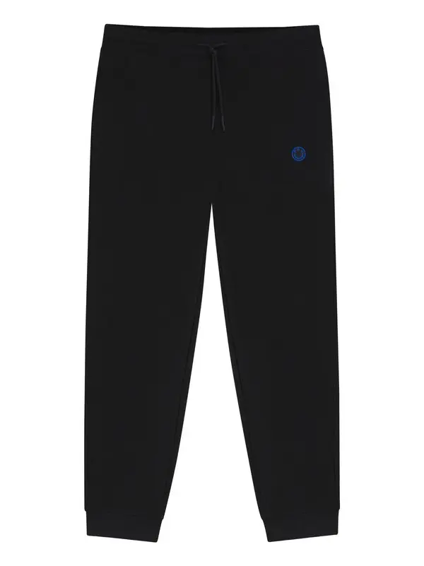 Hugo Cotton-terry Tracksuit Bottoms With Happy - Black