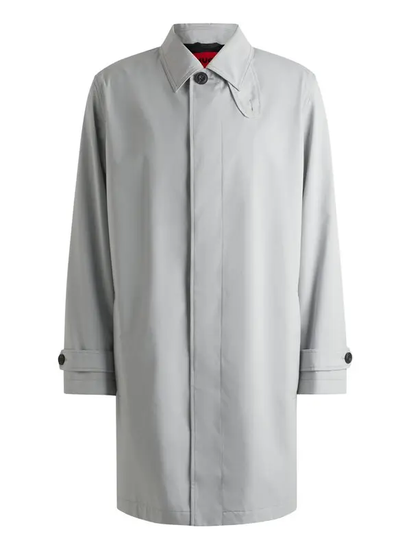 Hugo Water-repellent Gabardine Coat - Light Grey