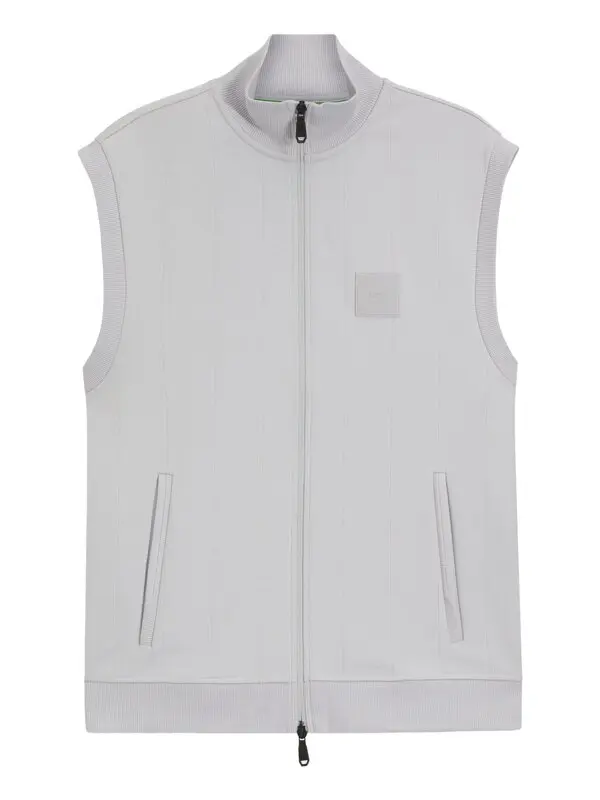 BOSS Sleeveless Zip-up Sweatshirt - Light Grey