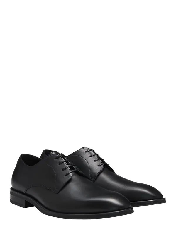 BOSS Leather Derby Shoes - Black