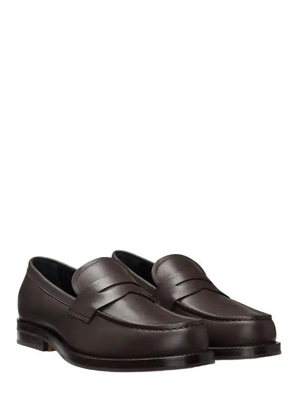 BOSS Leather Loafers - Dark Brown