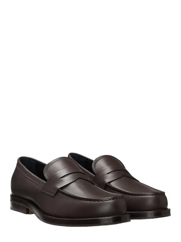 BOSS Leather Loafers - Dark Brown