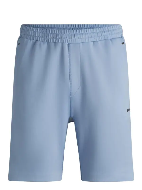 BOSS Striped Drawcord Shorts - Light Blue