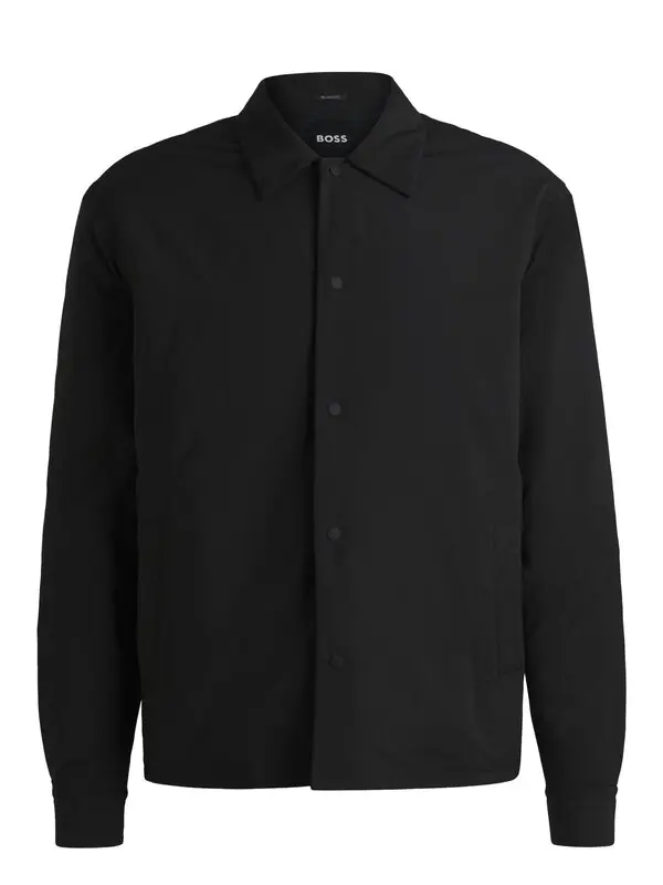 BOSS Relaxed-fit Overshirt With Lightweight Padding - Black