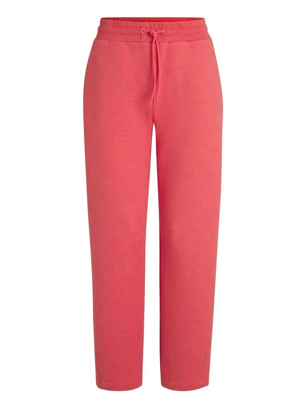 BOSS Cropped Tracksuit Bottoms With Monogram - Dark Pink