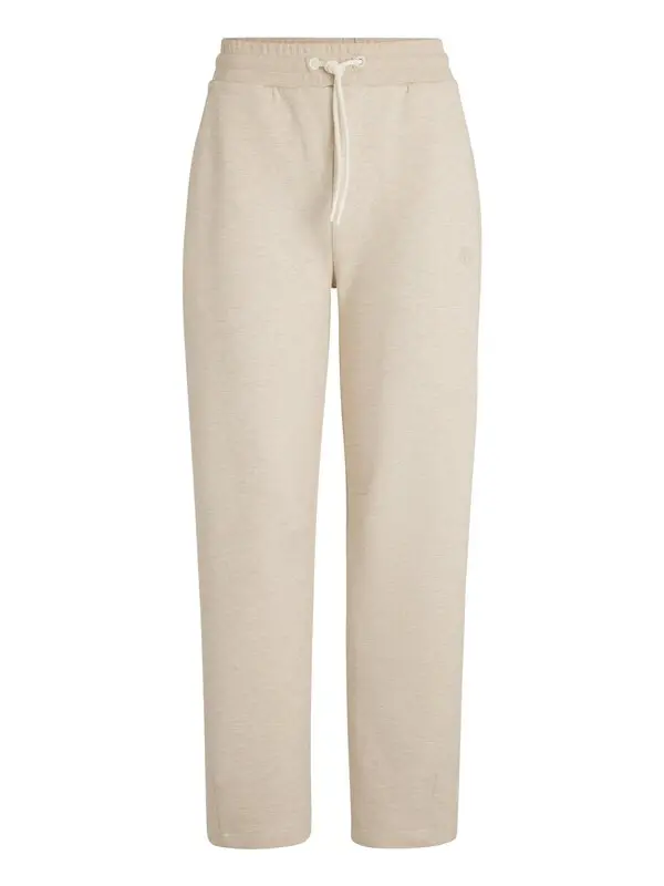 BOSS Cropped Tracksuit Bottoms With Monogram - White