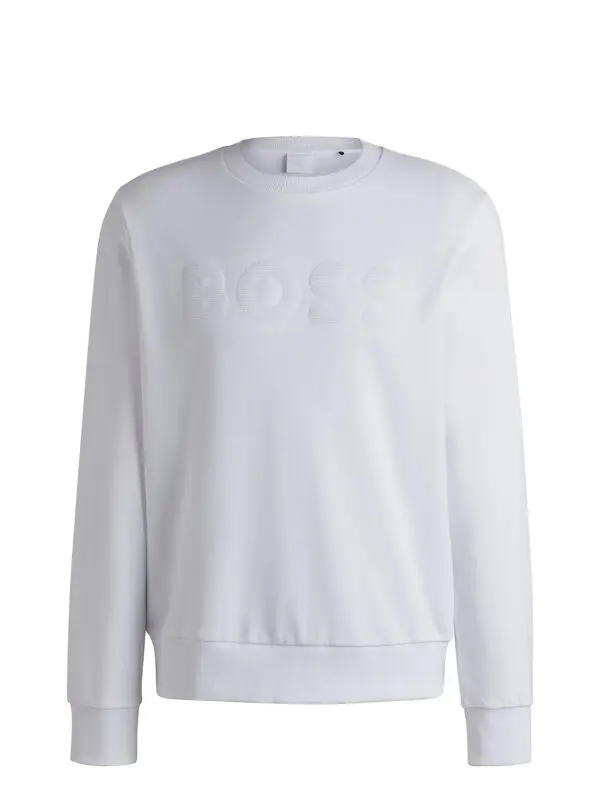 BOSS Cotton-terry Sweatshirt With Logo - White