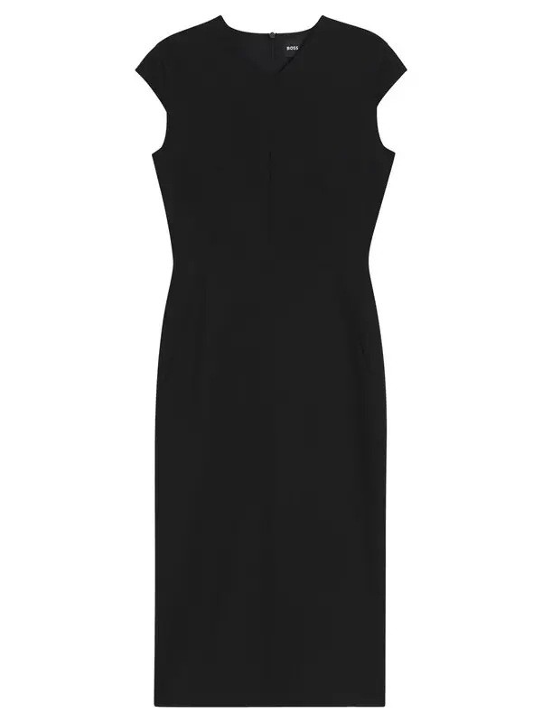 BOSS Stretch-fabric Sheath Dress - Black