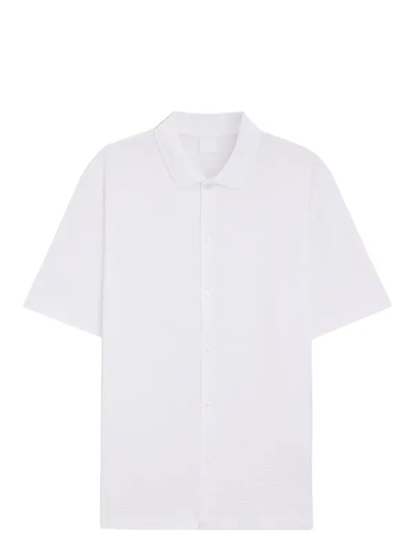 BOSS Regular-fit Shirt In Waffle Cotton - White
