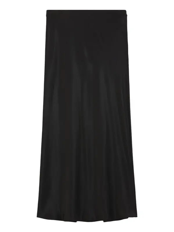 BOSS Satin A-line Skirt - Black