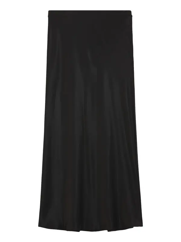 BOSS Satin A-line Skirt - Black