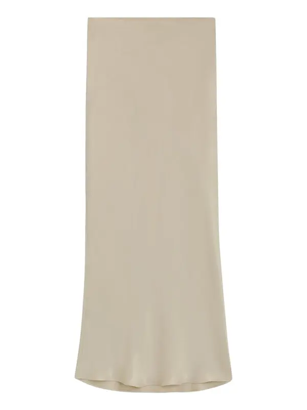 BOSS Satin A-line Skirt - Light Beige