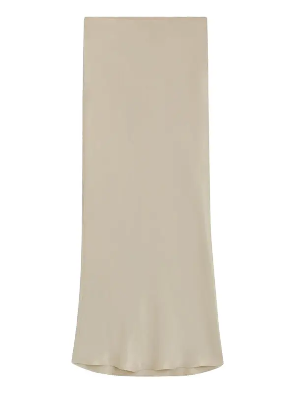 BOSS Satin A-line Skirt - Light Beige